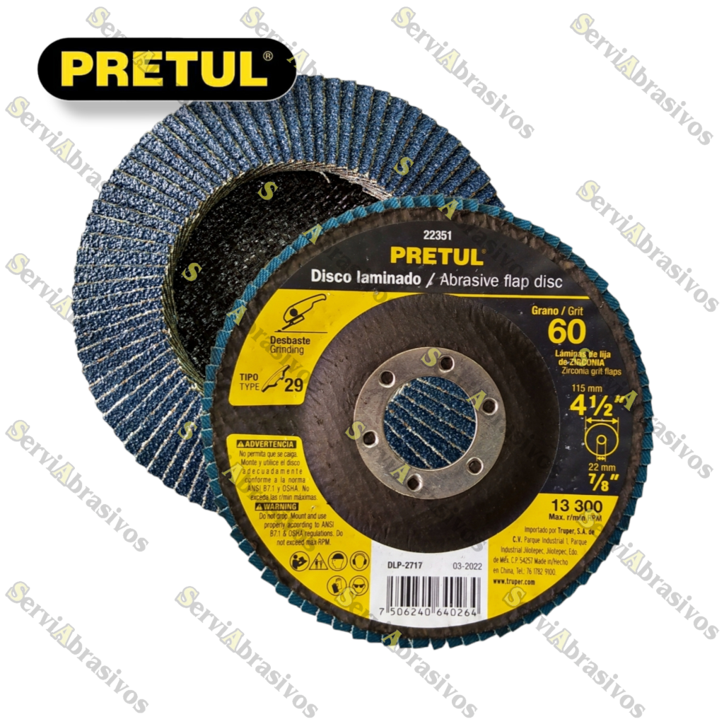 DISCO FLAP 4-1/2″ PRETUL – Serviabrasivos Tienda Online | Herramientas ...