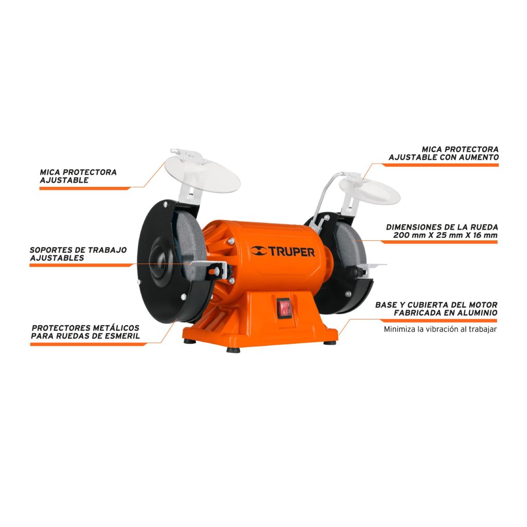 ESMERIL DE BANCO DE 8″ X 3/4HP TRUPER – Serviabrasivos Tienda Online ...