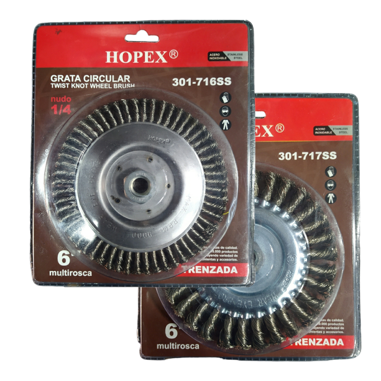 GRATA CIRCULAR ENTORCHADA INOX 6″ HOPEX – Serviabrasivos Tienda Online | Herramientas Eléctricas ...