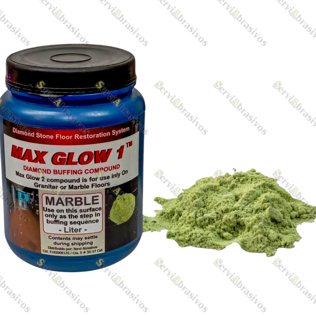 POLVO CRISTALIZADOR ABRILLANTADOR MAX GLOW 1™ – Serviabrasivos Tienda ...